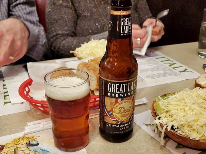 Nothing complements Italian comfort food like a Great Lakes brew—the Midwest's answer to Peroni that feels right at home beside that mountain of cheese.