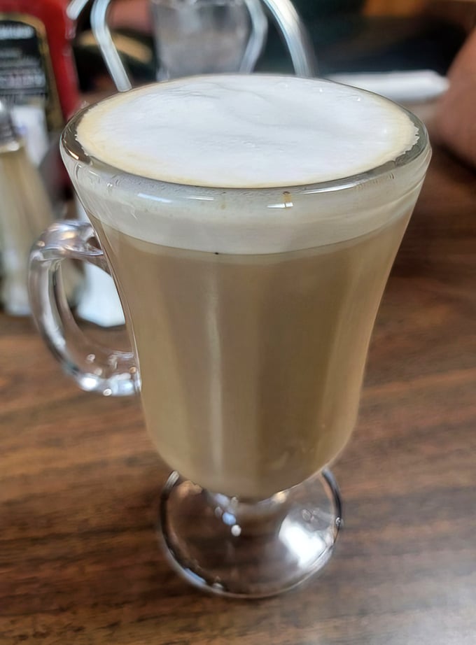 This isn't just coffee, it's liquid architecture—layers of espresso, milk, and caramel in perfect harmony. Morning fuel never looked so sophisticated.