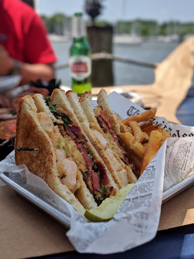 This isn't just a sandwich—it's an architectural masterpiece of flavor. Layers of goodness that would make any lunch hour feel like a celebration.
