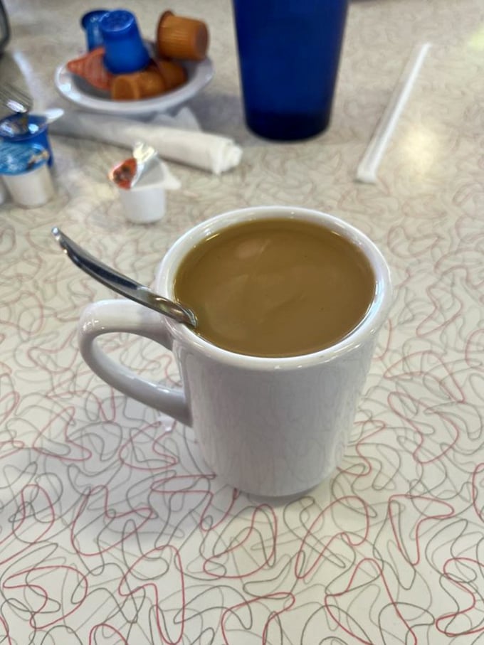 Sometimes the simple pleasure of diner coffee in a classic white mug makes everything right.