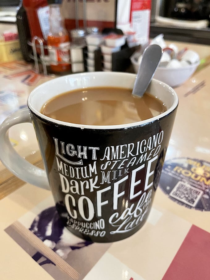 Diner coffee isn't just a beverage—it's a social contract promising warmth, refills, and the strength to face whatever Tuesday throws at you.
