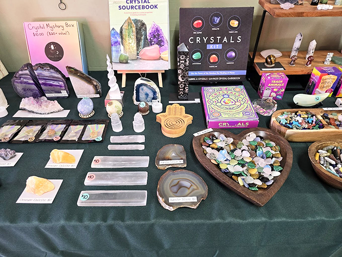 Crystal enthusiasts, rejoice! This metaphysical marketplace offers everything from amethyst clusters to healing selenite, turning spiritual curiosity into a tactile treasure hunt.