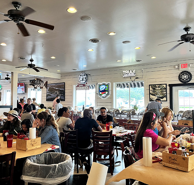 Happy diners in their natural habitat – notice the strategic bib placement and satisfied expressions.