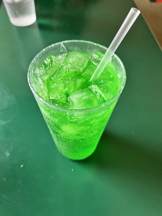 The kind of colorful soda fountain drink that makes adults feel like kids and kids feel like royalty.