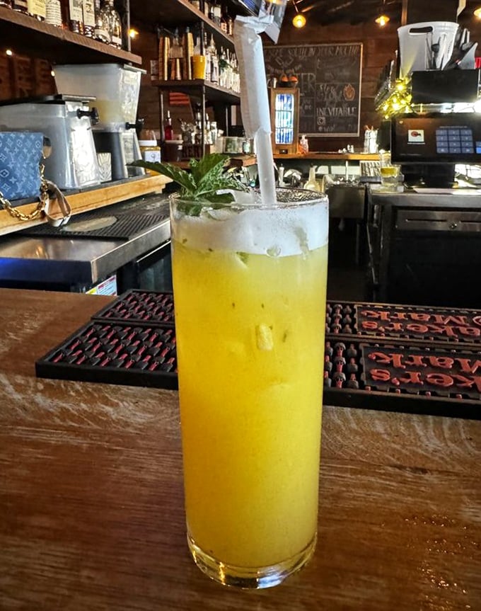 This sunshine-yellow cocktail isn't just a drink—it's liquid optimism. Refreshing, bright, and the perfect counterpoint to all that smoky, rich barbecue.