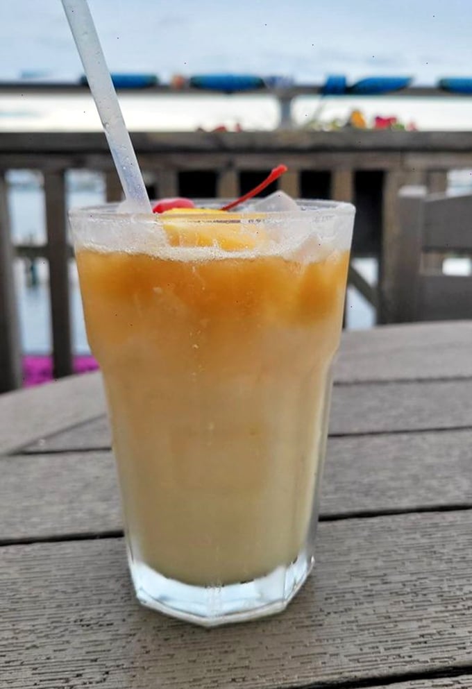 This isn't just a tropical drink – it's vacation in a glass, best enjoyed while watching boats drift by on the harbor.