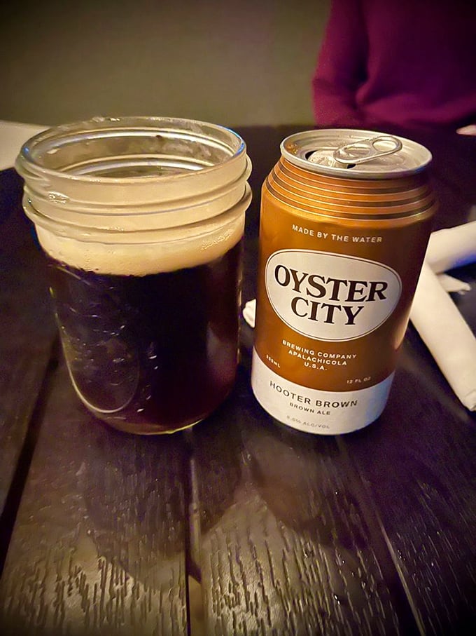 Florida craft beer meets barbecue—a match made in culinary heaven. Oyster City's Hooter Brown Ale stands ready for its smoky companion.