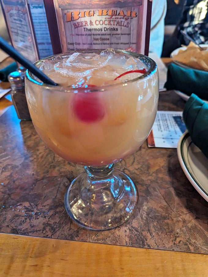 This isn't just a cocktail—it's vacation in a glass, complete with the cherry on top that your inner child still gets excited about.