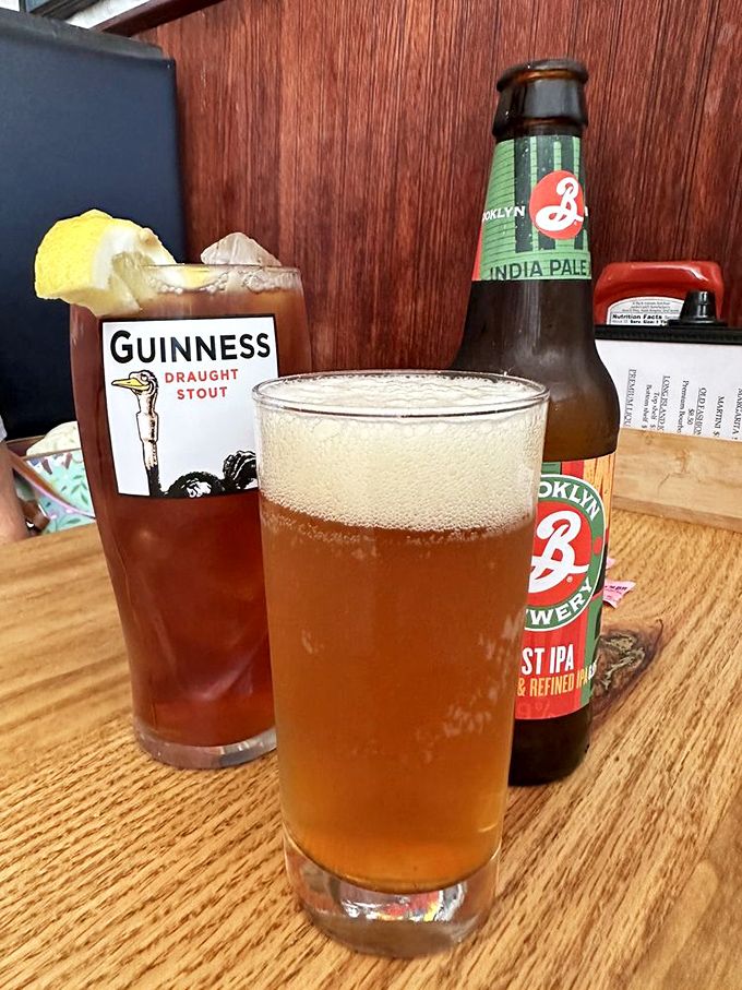 The bar program doesn't mess around either—craft beers and classic cocktails served in proper glassware, because details matter.