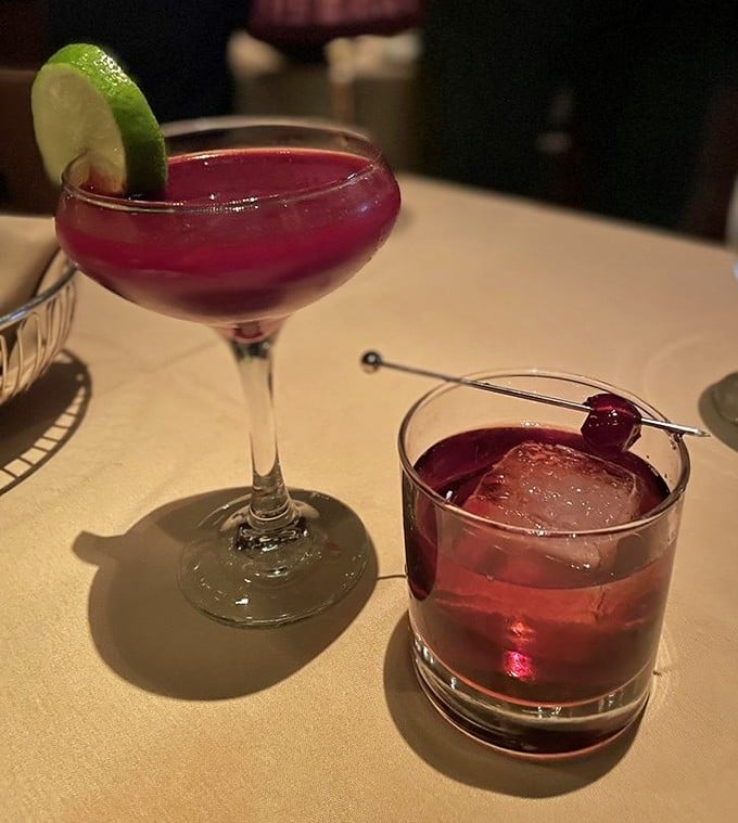 Classic cocktails that Don Draper would order—vibrant, perfectly balanced, and guaranteed to make dinner conversation flow as smoothly as these spirits.