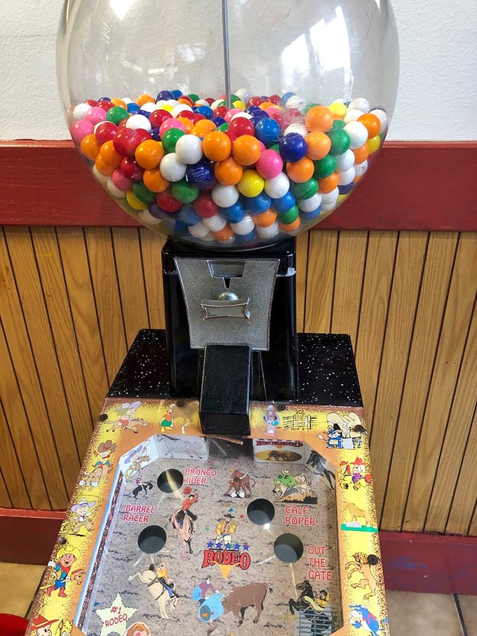 Every great taqueria needs a gumball machine. It's like finding an arcade game at the symphony—unexpected, but somehow perfectly right.