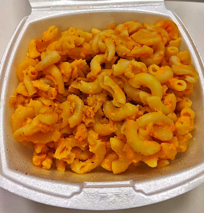 Mac and cheese that doesn't come from a blue box. This golden comfort classic has the structural integrity to stand up to the meatiest companions.