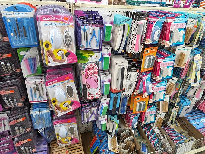 Beauty tools that would make any salon proud, all hanging together like old friends at a high school reunion.