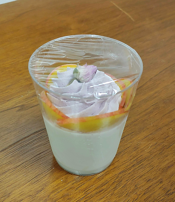This delicate dessert isn't just food—it's a tiny vacation in a glass. Like finding a moment of Parisian calm in the middle of Ohio.