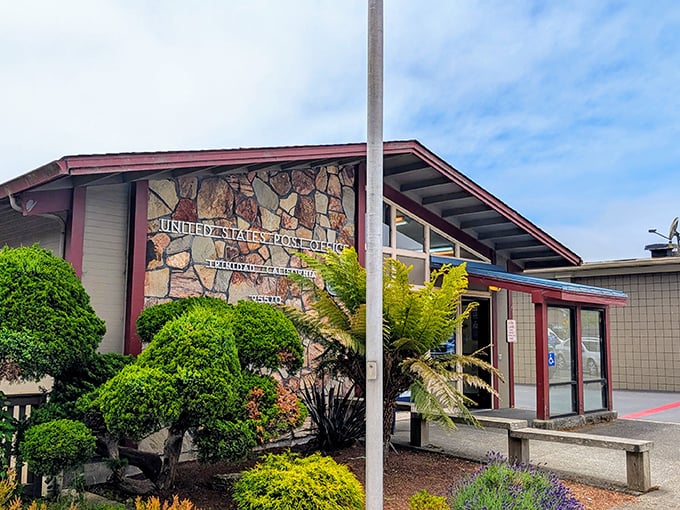 Even the post office in Trinidad looks like it belongs in a coastal living magazine—where mailing a postcard becomes part of your vacation highlight reel.