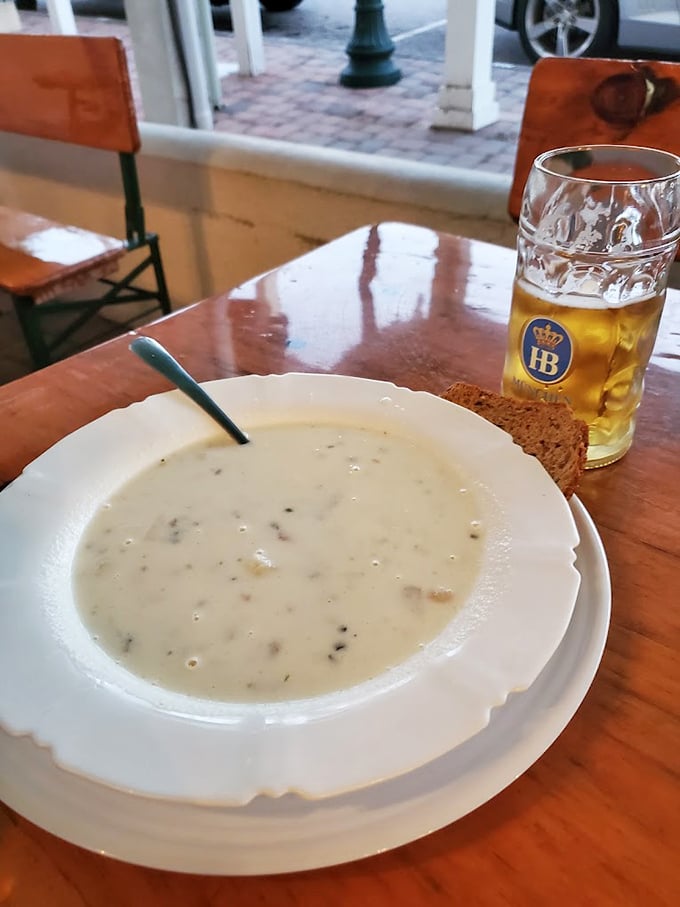 Potato soup that's basically a warm hug in a bowl—creamy, comforting, and proof that Germans understand soul food too.