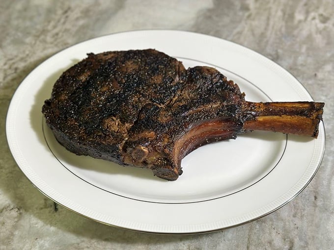 This isn't just meat—it's a time capsule of smoke and patience. The kind of steak that makes vegetarians nervously reconsider.