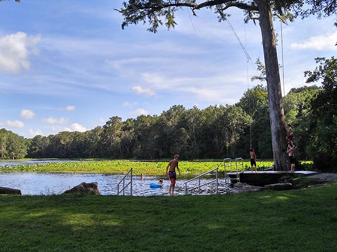 Summer's greatest hits album, Florida edition. The rope swing, swimming dock, and cool spring waters create childhood memories that last a lifetime.