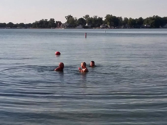 The original swimming pool, before chlorine and "no running" signs were invented. These folks have discovered nature's perfect temperature control.