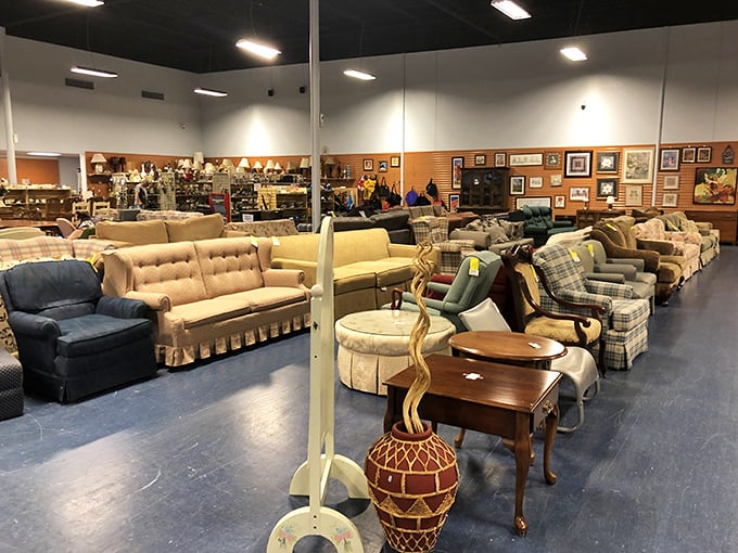 Blue Ridge Thrift Store's simple exterior belies the complex joy of finding that perfect something for next to nothing.