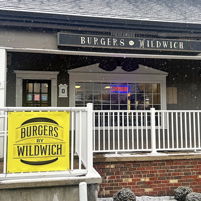 Don't let the modest storefront fool you—burger greatness often comes in small packages. 