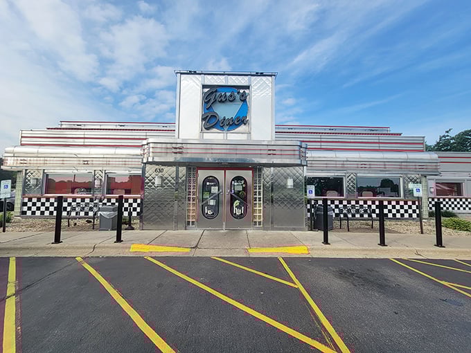 Gus's Diner: Chrome so shiny you might need sunglasses, serving up diner classics that would make The Fonz give two thumbs up.
