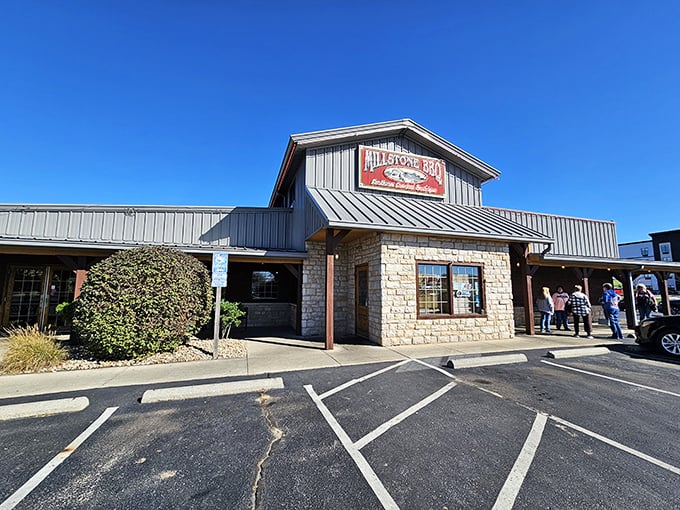 Millstone's stone-and-metal building looks like it was teleported straight from Texas – bringing authentic barbecue along for the ride.
