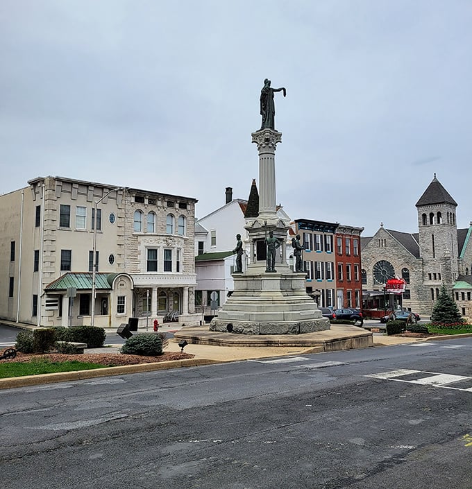 Pottsville's historic downtown square features a monument that would make any history buff stop for a closer look.