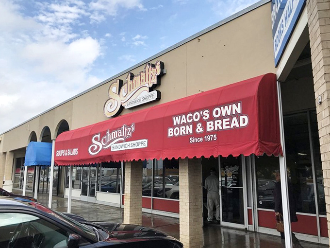 Schmaltz's bold red awning has been Waco's sandwich bat-signal since bell-bottoms were first in fashion.