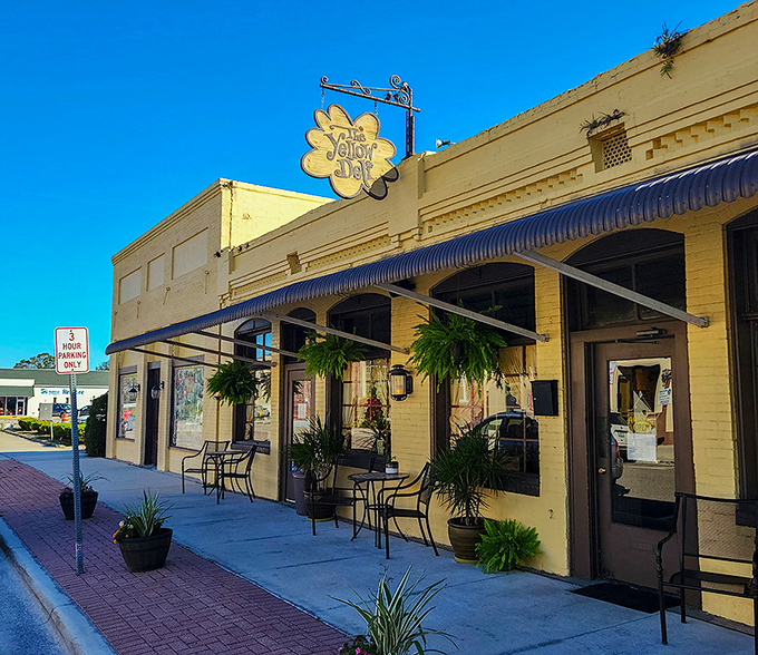The Sunflower Café's cheerful exterior matches the sunny outlook your budget will have in affordable Arcadia. Retirement without financial wilting!