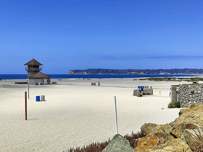 Wide open spaces and room to run – Coronado's dog beach delivers the dream. That lifeguard tower watches over two-legged and four-legged swimmers alike.