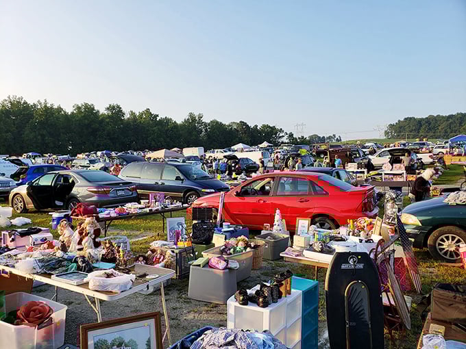 The trailer setup at Jake's Flea Market proves that sometimes the best shopping doesn't require fancy storefronts or marble floors.