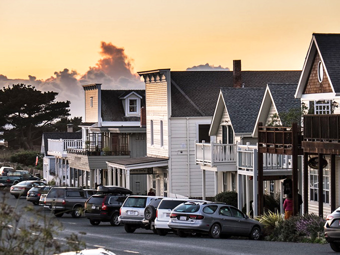 White picket fences and weathered wood give Mendocino its timeless coastal charm. The Pacific provides the perfect soundtrack.