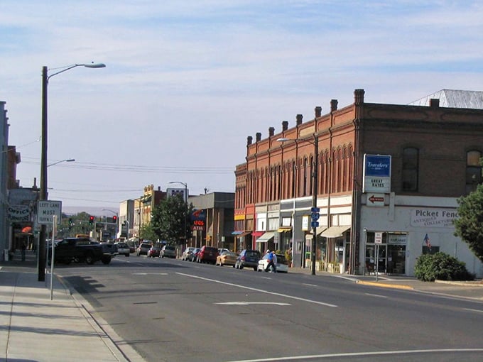 The warm brick facades of downtown Pendleton welcome visitors to a place where tradition doesn't mean expensive.