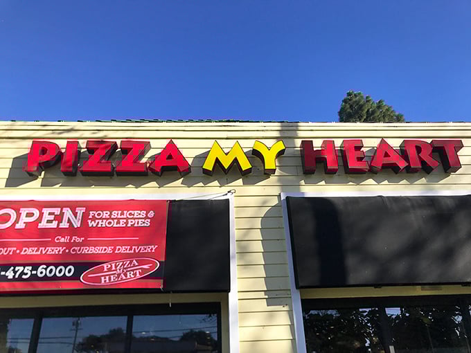 The heart in their name isn't just clever branding—it's how locals feel about their pies. Pizza with ocean views is always better.
