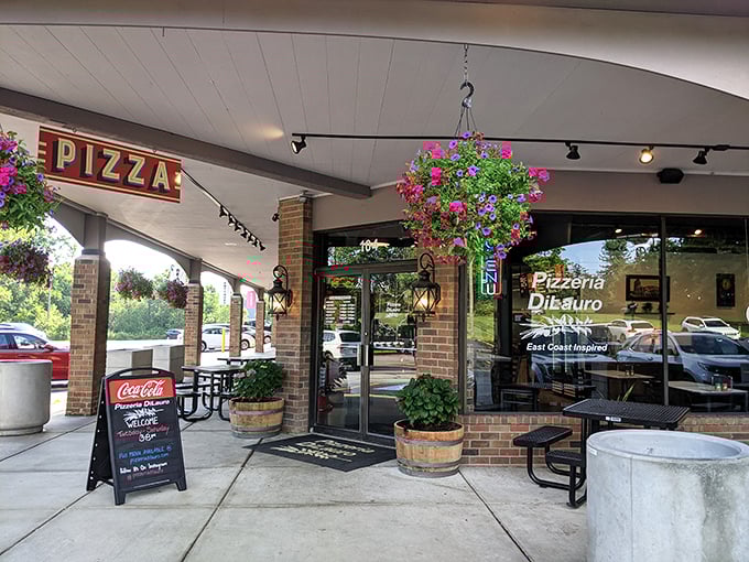Pizzeria DiLauro: The covered patio looks like the perfect spot to debate the merits of East Coast vs. Midwest pizza styles.