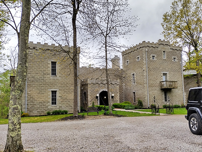 Stone meets wood in this playful interpretation of castle architecture. Ravenwood looks like it was designed by fairy tale architects with a flair for the dramatic!