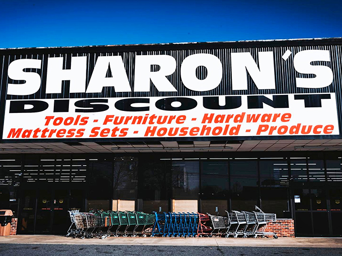 No fancy frills needed at Sharon's – just row after row of practical treasures at prices that'll make your wallet breathe a sigh of relief
