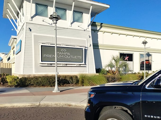 Clean lines and coastal-inspired architecture make Tampa Premium Outlets feel like the yacht club of shopping destinations.