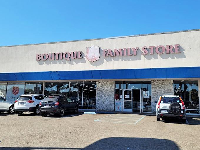 Behind that unassuming exterior lies a wonderland of pre-loved treasures at guilt-free prices.