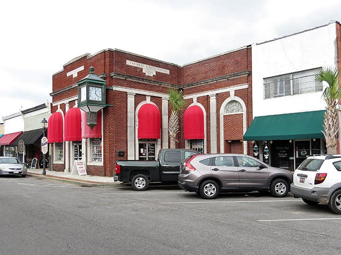 Time stands still—literally! Walterboro's street clock and red-awninged building create the perfect backdrop for your "I found the real South" selfie.