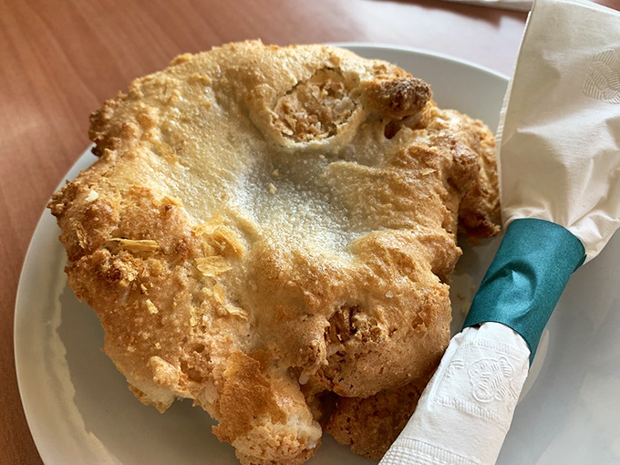 The Almond Surprise pastry lives up to its name – a buttery square of joy where every bite delivers the nutty richness Denmark is famous for.