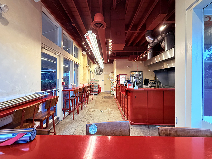 Minimalist design with maximum flavor potential—like a burger joint designed by someone who understands both aesthetics and appetites.
