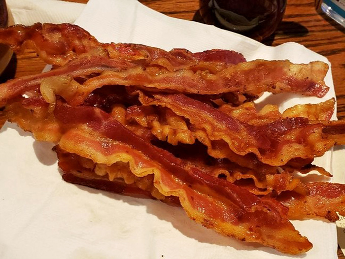 Bacon so perfectly cooked it should have its own Instagram account. Crispy, wavy, and ready to improve literally anything it touches.
