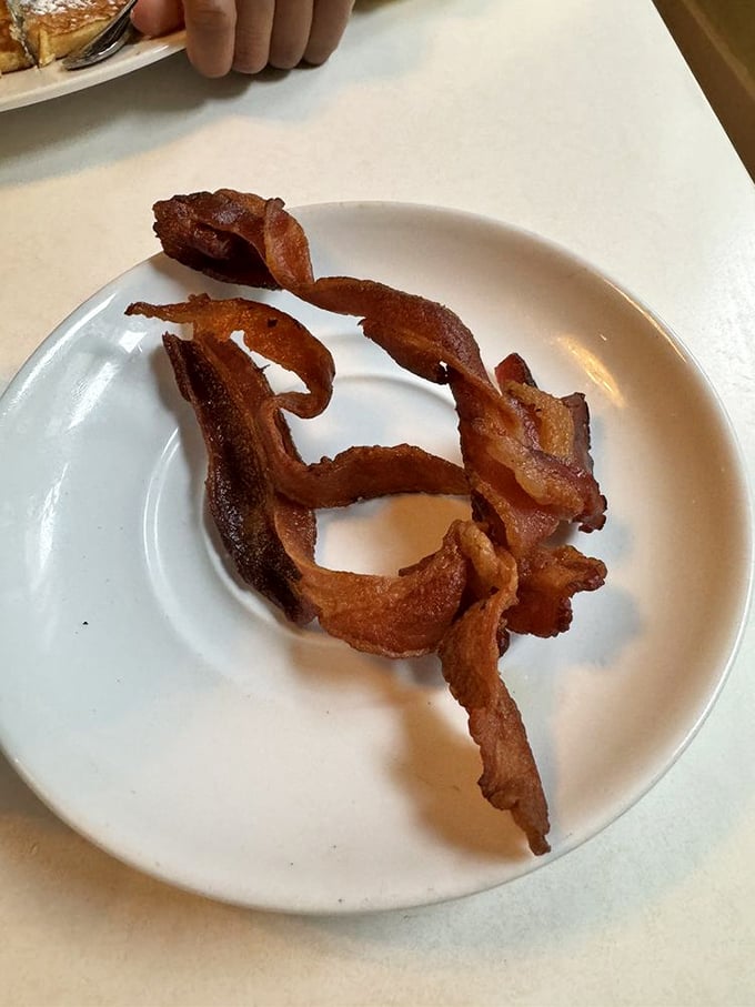 Bacon that's achieved the perfect balance between crisp and chewy – the breakfast equivalent of finding a parking spot right in front of your destination.