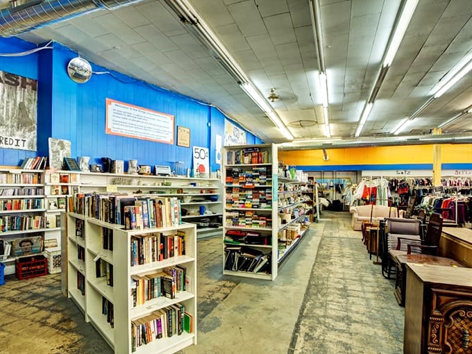 The book section offers literary treasures at pocket-change prices, proving that intellectual journeys don't require first-class tickets.
