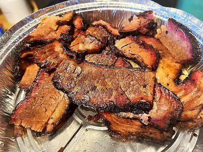 Brisket with a bark so perfect it should be in a museum. Each slice tells the story of patience, smoke, and mastery.