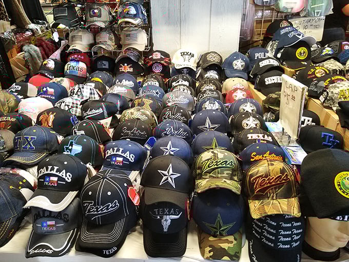 Texas pride wears many hats—literally. From Dallas Cowboys to Lone Star State emblems, headwear here is less about shade and more about identity.
