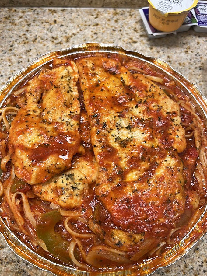 Chicken cacciatore that doesn't just sit on the plate—it tells a story of slow-cooked tradition that no fast food could ever replicate.