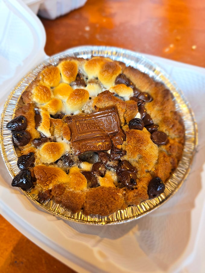 Not just dessert, but a warm hug in a tin – this s'mores-inspired cobbler proves Sweet Lucy's mastery extends beyond meat.